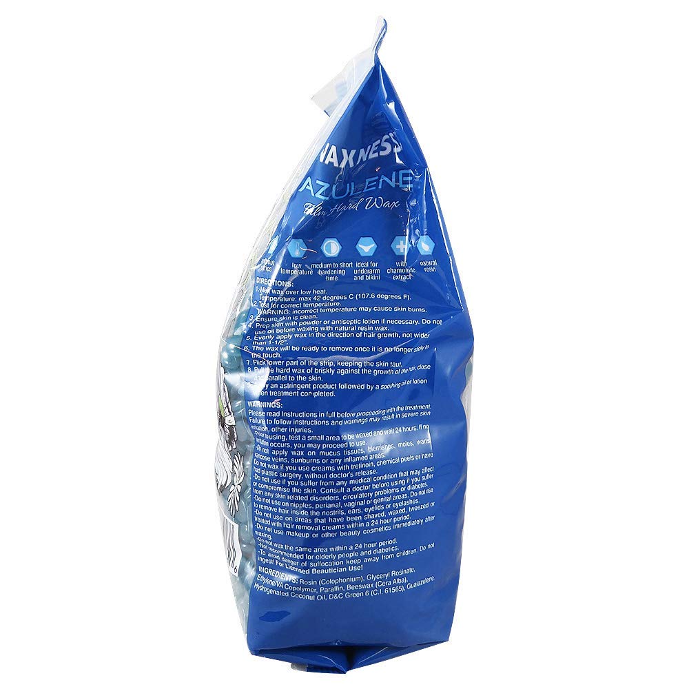 Waxness Wax Necessities Film Hard Wax Beads Azulene 2.2 Pound