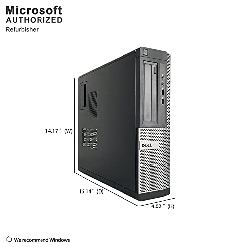 DELL OPTIPLEX 390 DT Desktop Computer, Intel Core I3-2100 3.1GHz, 8GB DDR3, 1TB, DVD, WIFI, HDMI, VGA, Bluetooth 4.0, Windows 10 Professional 64 Bit (Renewed)