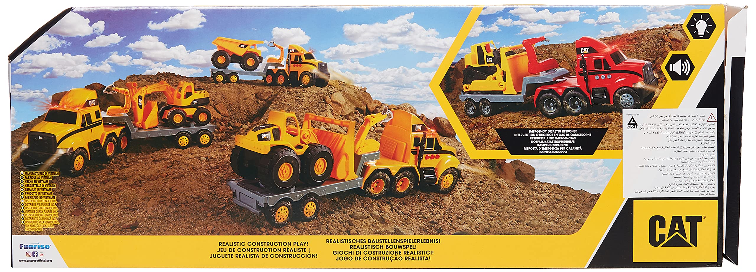 Funrise - Cat Heavy Movers Flatbed Truck with Dump Truck