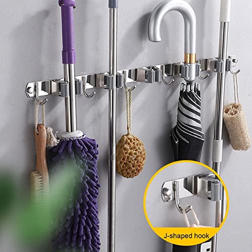 Broom Hook Holder Wall Mount Mop Organizer Holder Accessories Bathroom Steel Storage Kitchen Organization F2P0 Hook