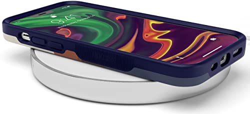 Casely iPhone 12/12 Pro Case | Compatible with MagSafe | Opposites Attract | Day & Night Colorblock Mountain Case