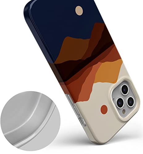 Casely iPhone 12/12 Pro Case | Opposites Attract | Day & Night Colorblock Mountain Case