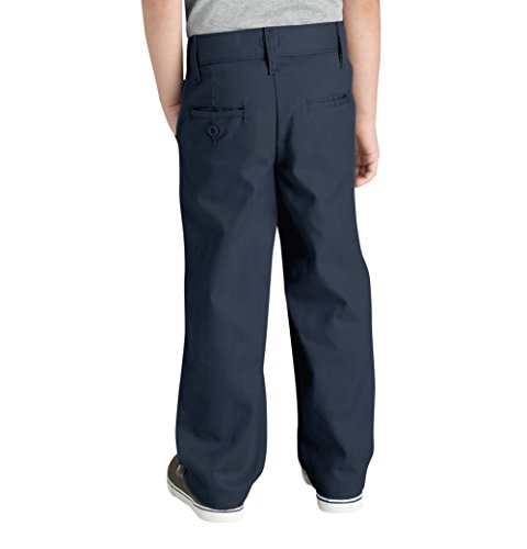 Dickies Khaki Big Boys' Flex Waist Stretch Pant, Dark Navy, 16 Husky