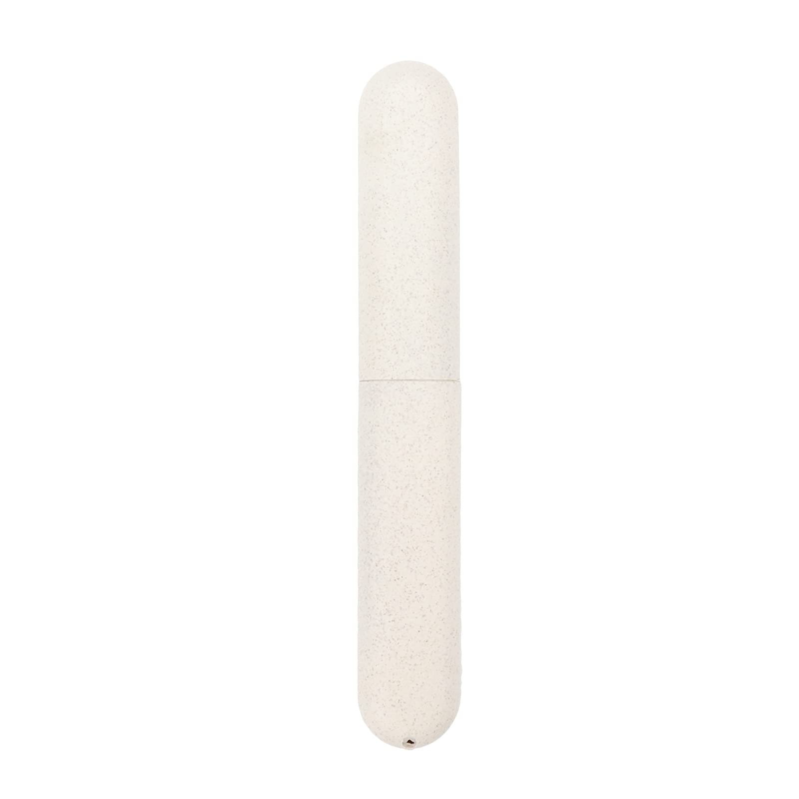 Xiaoyztan 10 Pcs Portable Travel Toothbrush Case Wheat Straw Synthetic Plastic Storage Box Single Toothbrush Bucket Toothbrush Container (Beige)