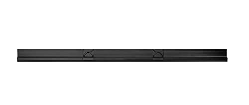 CQMMA 42 inches Door Draft Stopper Metal Under Bottom Mouse Seal Strip Aluminum Noise Blocker with Rubber Sweep, Black