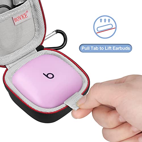 BOVKE Carrying Case for Beats Fit Pro β True Wireless Noise Cancelling Earbuds, Extra Mesh Pocket for Cables and Eartips, Black