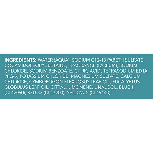 Degree Men Body Wash and Soak For Post-Workout Recovery Skincare Routine Lemongrass and Eucalyptus + Epsom Salt + Electrolytes Bath and Body Product, 22 FL Oz (Pack of 4)
