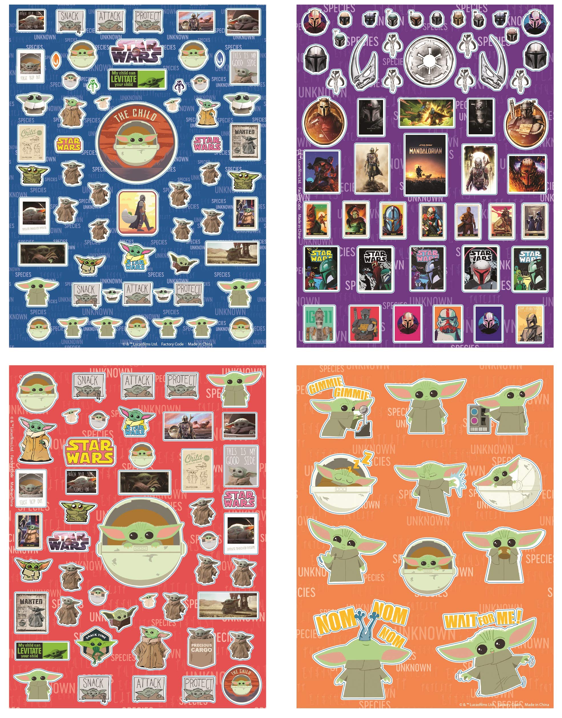 Innovative Designs Star Wars Mandalorian Baby Yoda Mega Art Set for Kids with Stickers for Painting + Coloring