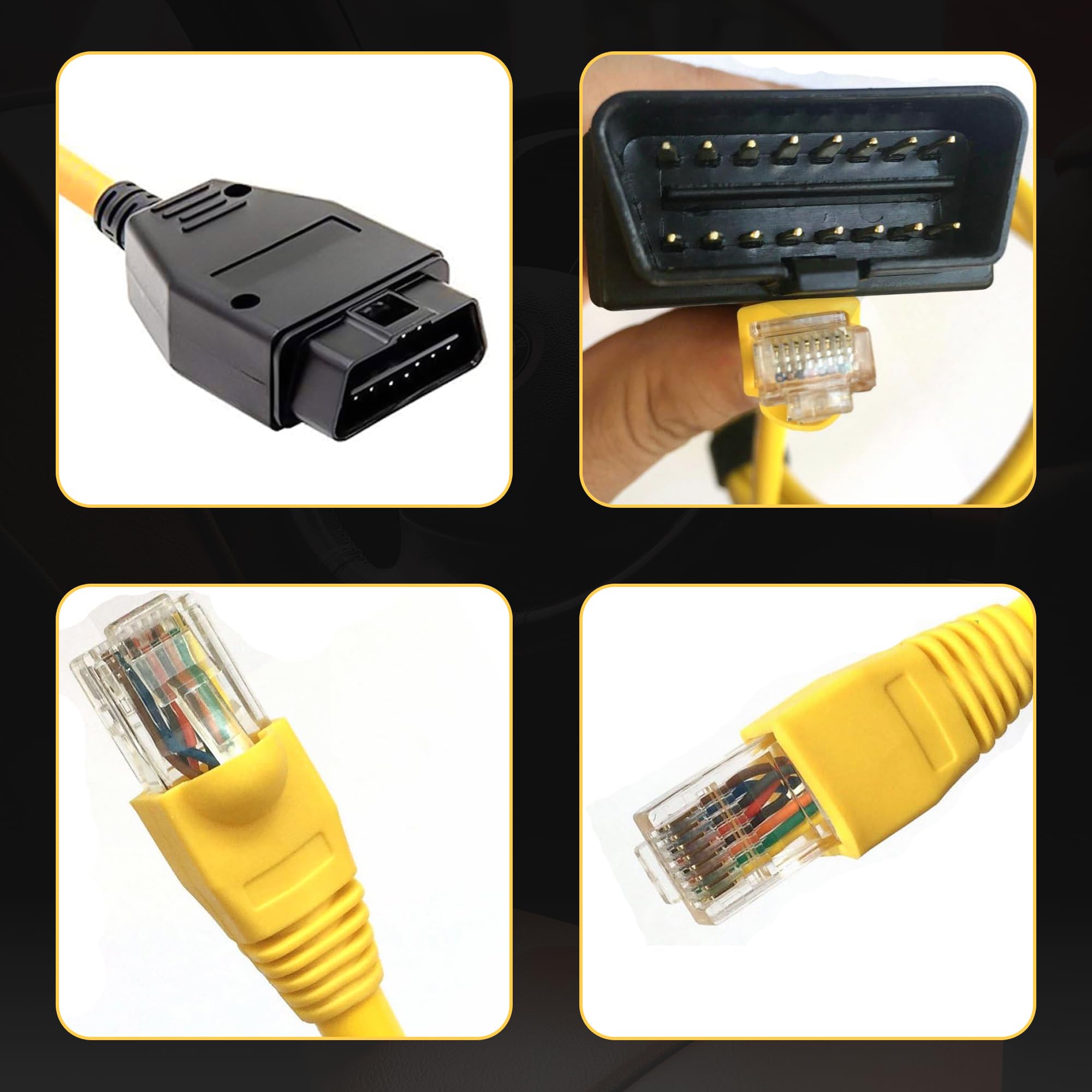 New 2M Ethernet to OBD Interface Cable E-SYS ICOM Coding F-series for BMW ENET