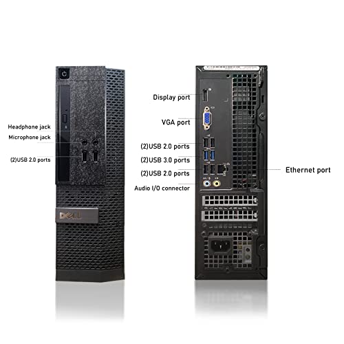 Dell PC Desktop Computer Black Treasure Box β Intel Quad Core i5 up to 3.60GHz, 16GB Memory, 512GB SSD, WiFi & Bluetooth, Keyboard & Mouse, DVD, Windows 10 Pro 64-bit (Renewed)