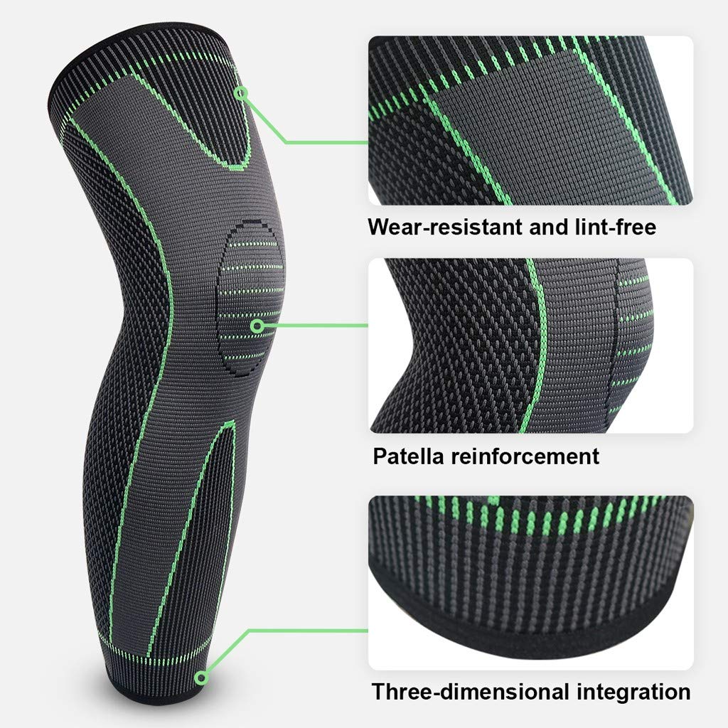Baishitop Kneepad Splint Calf Calf Men's Compression Women's For Socks Socks Socks with Vertical Pinstripe for Men (Grey, M)