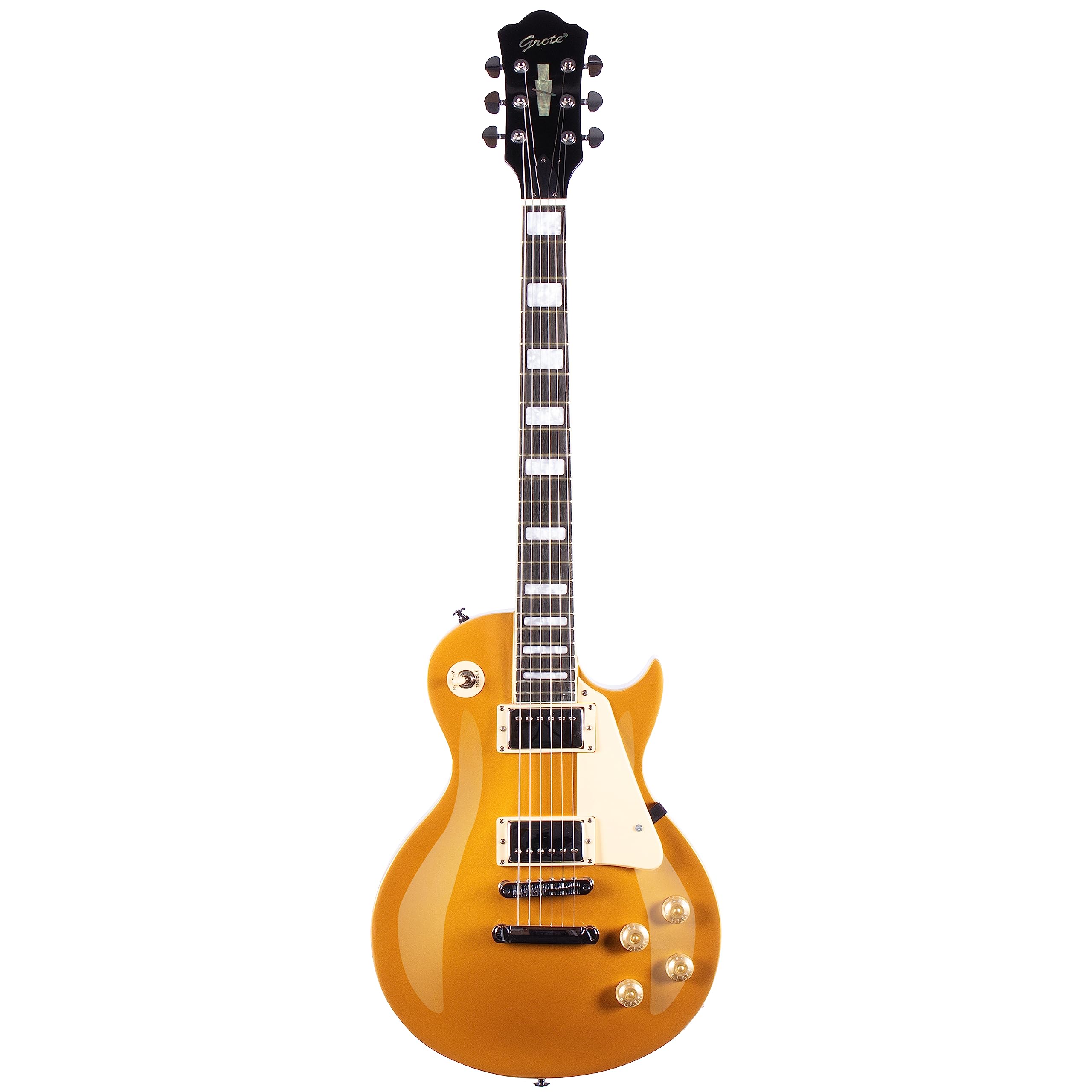 Grote Guitar Metallic Paints Solid Body Electric Guitar with Gigbag Picks (Yellow)