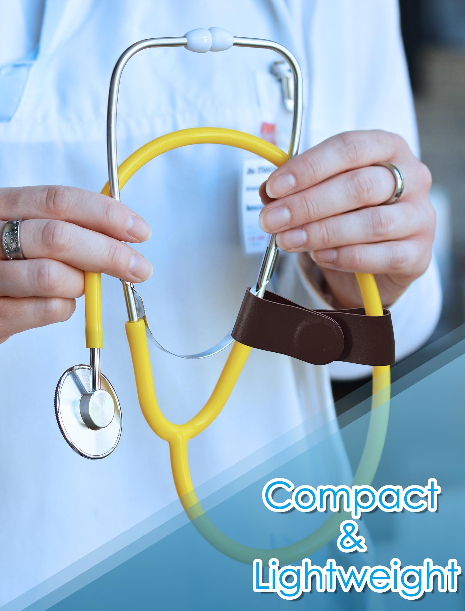 CaseLeather Stethoscope Clip for Medical Professionals, Secure Attachment for Doctors, Nurses, and Students - Compatible with 3M Littmann Classic III, Lightweight II S.E Lightweight and Stylish Design