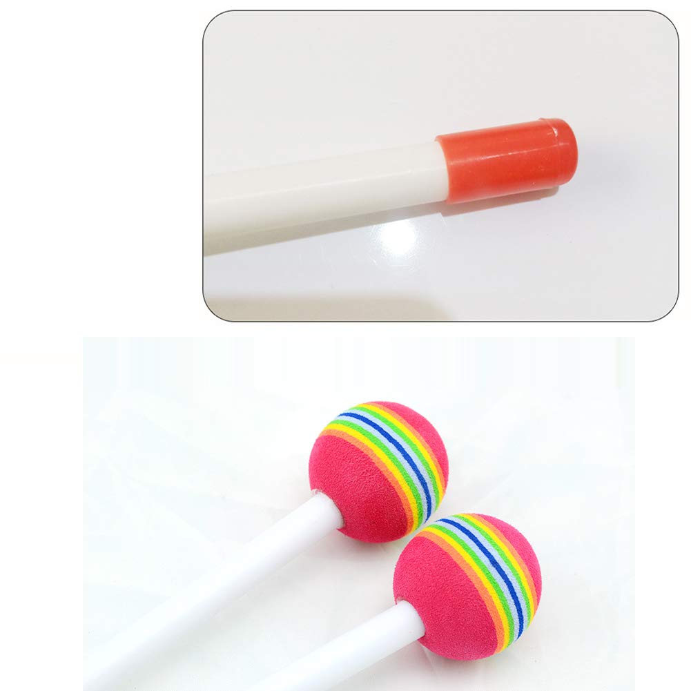 GSHLLO 4 PCS Lollipop Drum Mallet Sticks Hammer Percussion Sticks Drumstick with Wood Handle for Kids