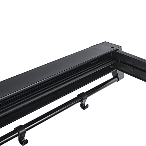Delysia King Clothes Laundry Drying Rack,Collapsible Wall Mounted Hanger|7 Drying Rods (Black)