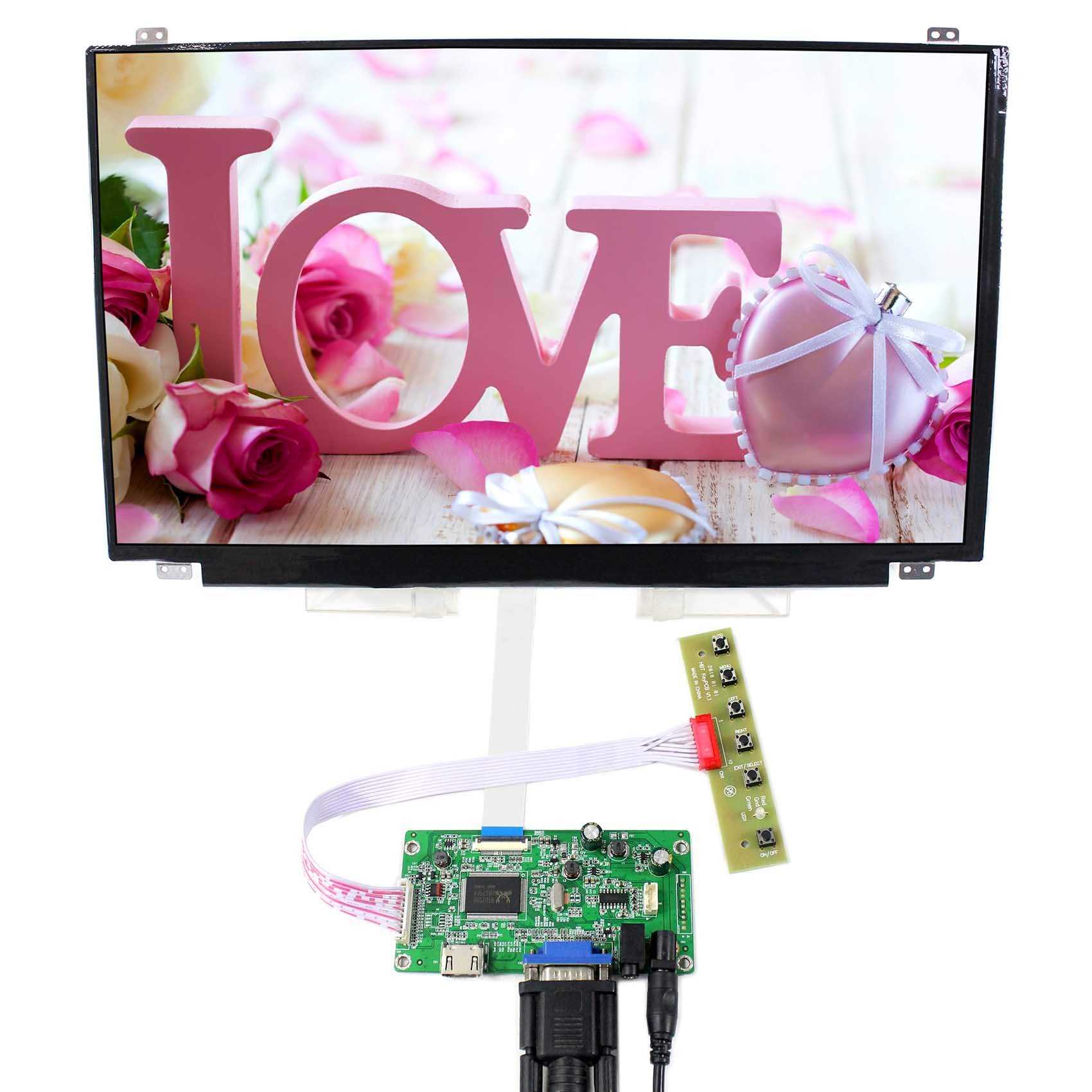 VSDISPLAY 15.6" IPS LCD Screen 15.6 inch 1920X1080 B156HAN01.2 with HD-MI VGA LCD Controller Board Driver Board