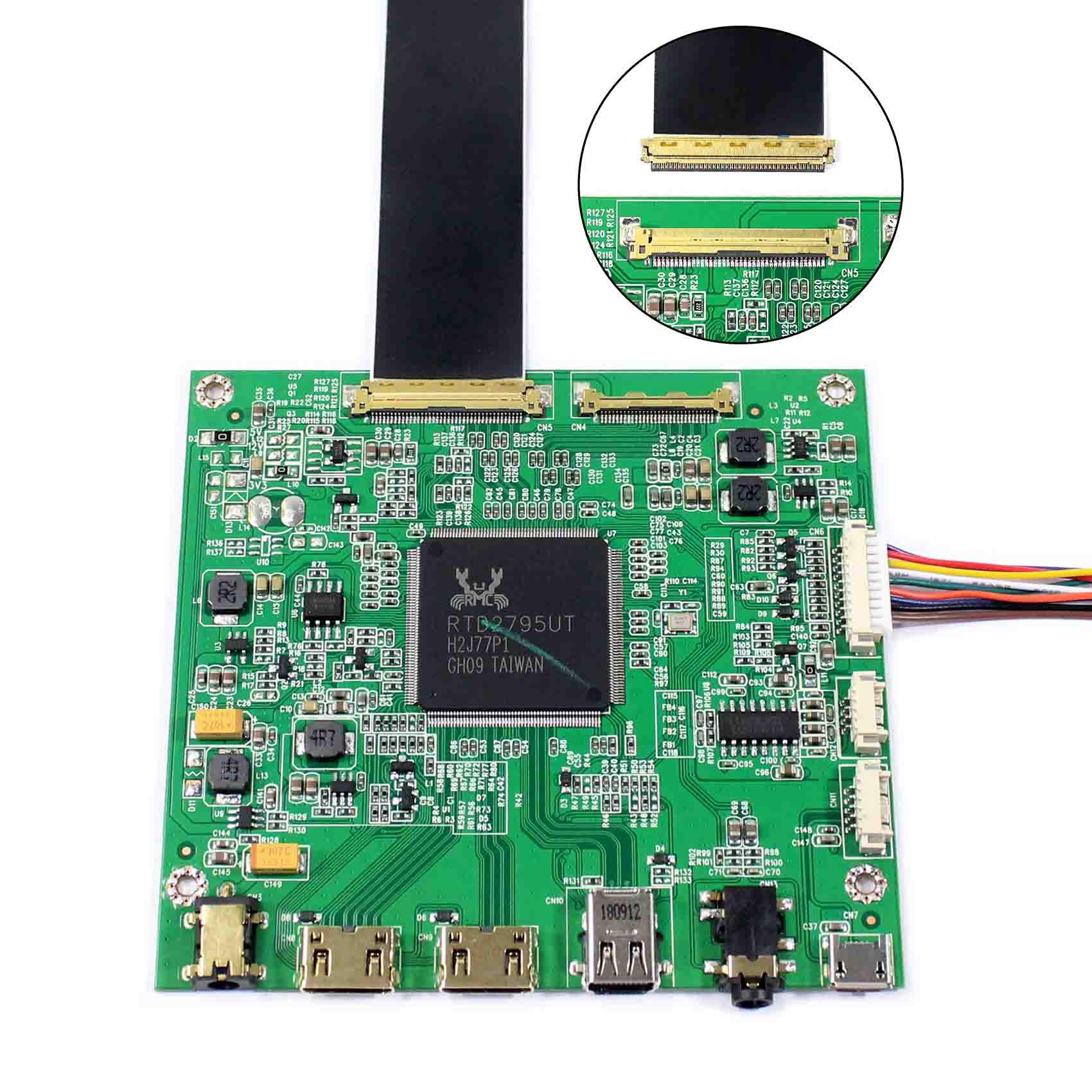 VSDISPLAY 15.6" 4K 15.6 inch NV156QUM-N44 3840X2160 IPS LCD Screen with 2 HD-MI Mini+DP LCD Controller Driver Board