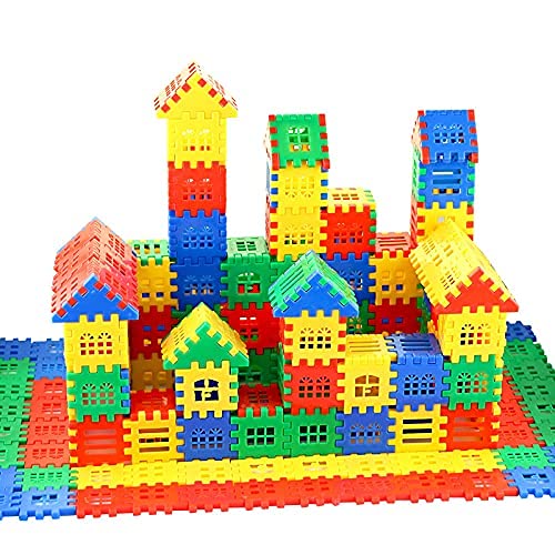 Interlocking Building Blocks Toys for Kids - Toddlers Building Blocks Educational Toys Set 70 PCS 15F