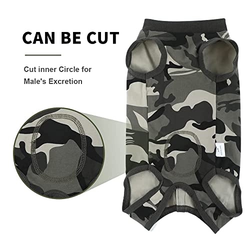 COCHPR Surgery Suit for Dogs Recovery Suit Abdominal Wound Puppy Surgical Clothes Post-Operative Vest Pet After Surgery Wear Substitute (M, Camouflage)