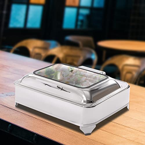 Food Warmers for Parties Buffets Electric,Stainless Steel Buffet Server and Warming Tray,Chafing Dish Buffet Set,Adjustable Temperature,Suitable for Weddings,Birthday Parties,Buffets,Graduations.