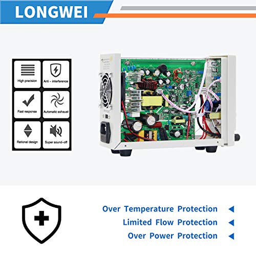 DC Power Supply Variable 30V 10A, 4-Digital LED Display, Precision Adjustable Regulated Switching Power Supply Digital with Alligator Leads US Power CordĀ
