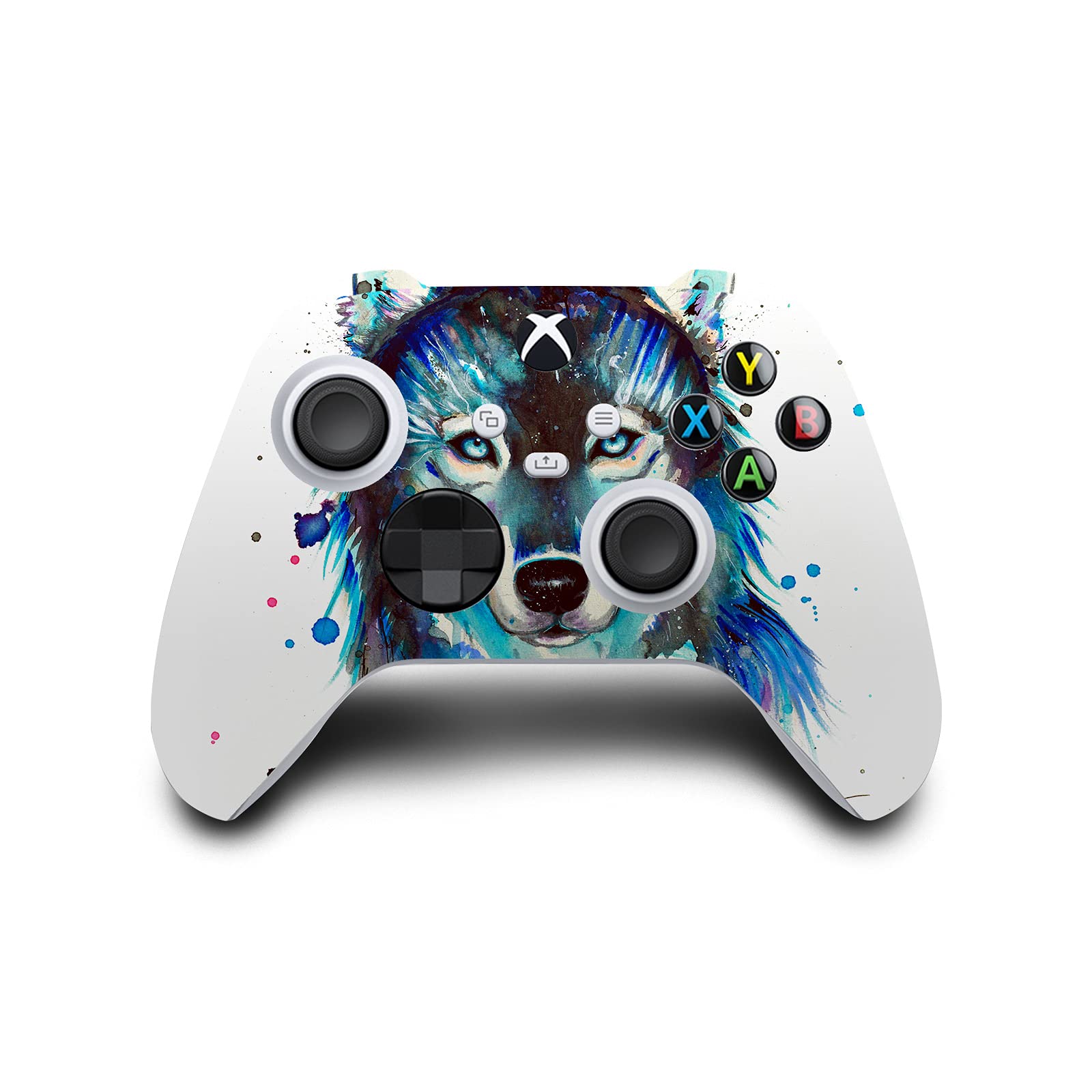 Head Case Designs Officially Licensed Pixie Cold Ice Wolf Art Mix Vinyl Sticker Gaming Skin Decal Cover Compatible With Xbox Series S Console and Controller Bundle