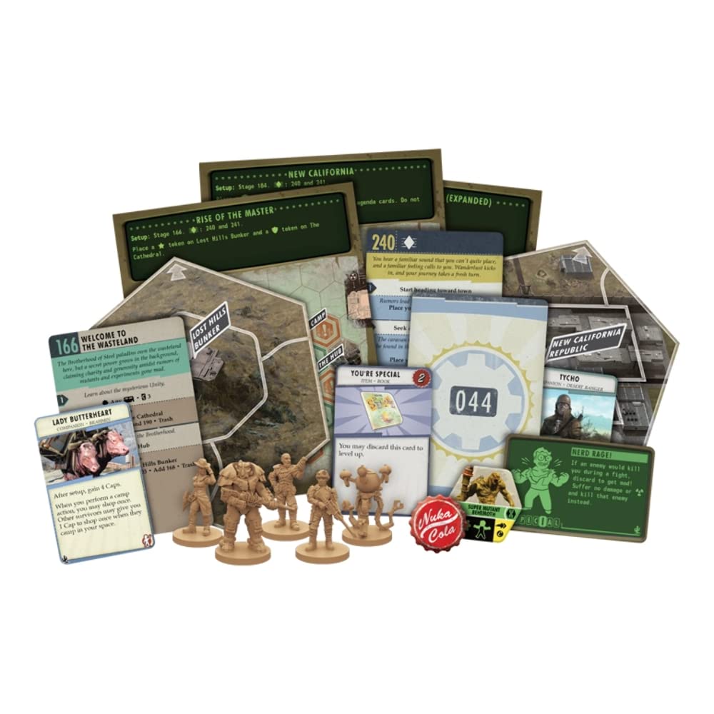 Fallout The Board Game New California Expansion - Explore New Wasteland Adventures! Strategy Game for Kids & Adults, Ages 14+, 1-4 Players, 2-3 Hour Playtime, Made by Fantasy Flight Games