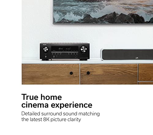 Denon AVR-S660H 5.2 Ch AVR (2021 Model), Advanced 8K Upscaling, 3D Audio - Dolby TrueHD, DTS:HD Master, Amazon Alexa (Renewed)