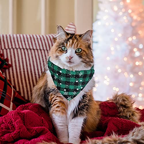 Christmas Dog Bandanas 3 Pack, Elk and Santa Bandana, Reversible Triangle Scarves for Dogs Cats Pets, Premium Durable Fabric, Adjustable Fit