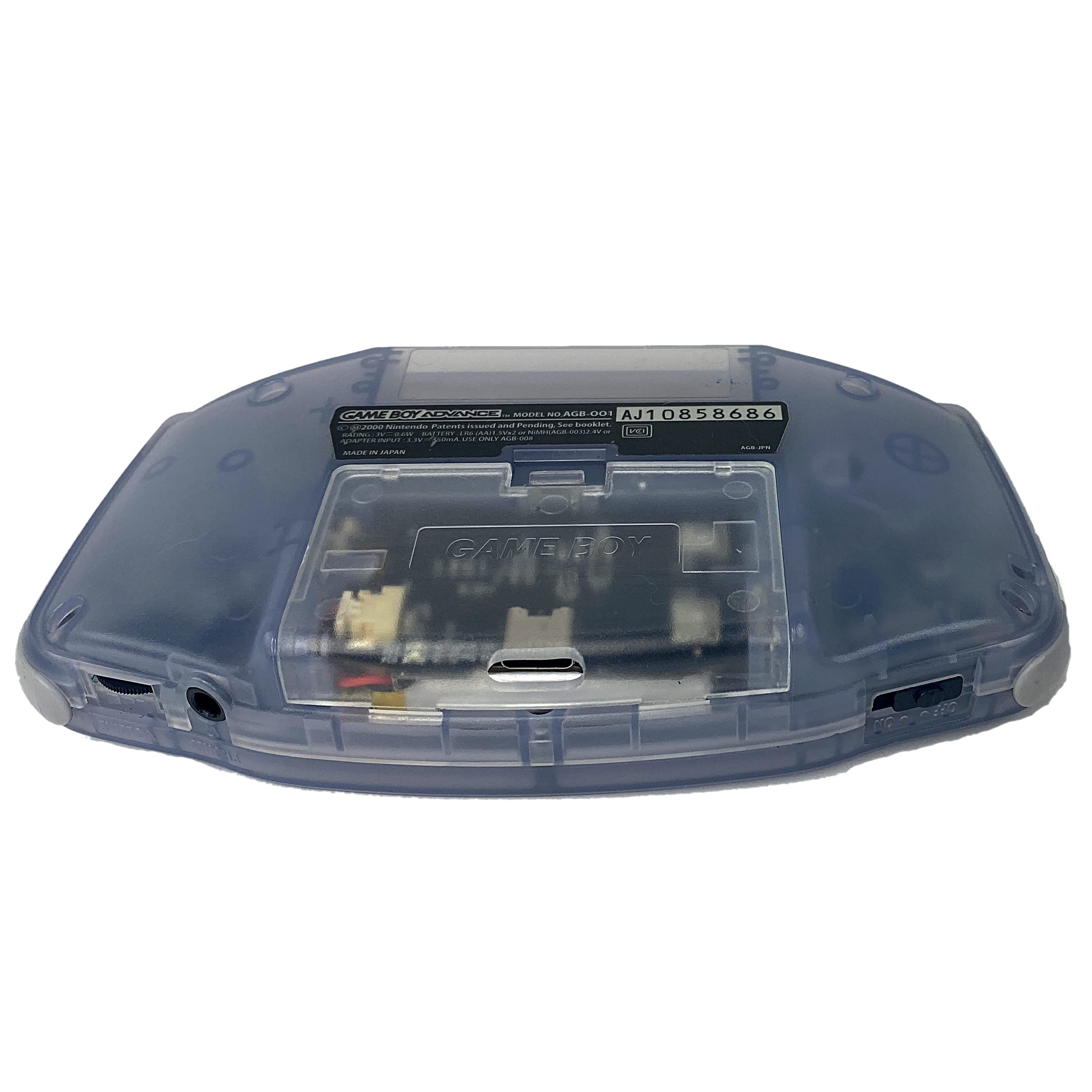 Gameboy Advance Rechargeable Battery 1500mAh USB-C Lithium LiPo Mod for Nintendo GBA / AGB-001 (Clear)