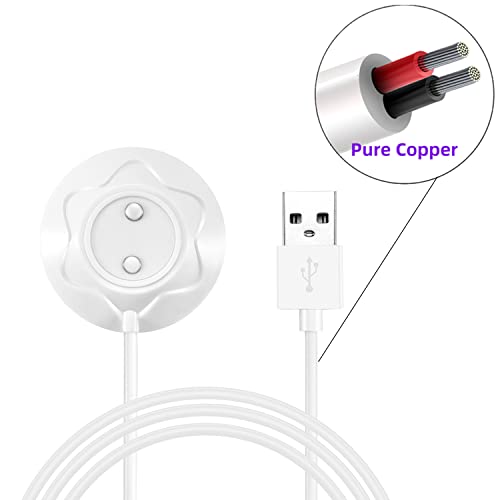 Densleonis Rose Charger, Replacement Rose Standing Base Dock Station, Magnetic Fast Charging USB Cable Charger for Rose - 2 Pack, 2.5Ft