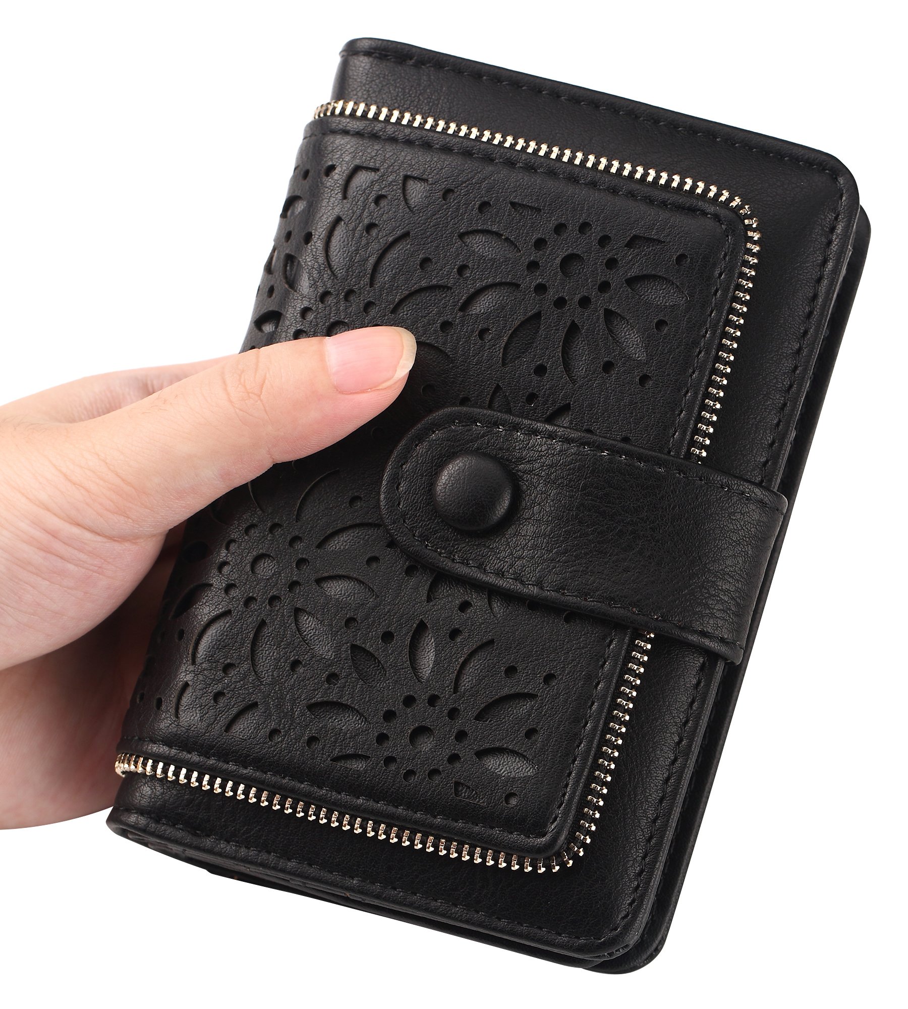 Fanaztee Women RFID Blocking Vintage Organizer Wallet for Ladies Small Purse with Multi Card Holder