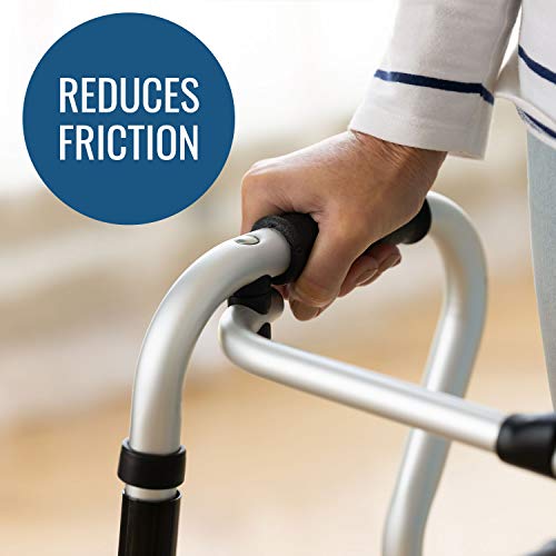 DMI Walker Ski Glides, Fit 1-Inch Legs, Eliminates Need To Lift Walker, 2 Count, FSA HSA Eligible