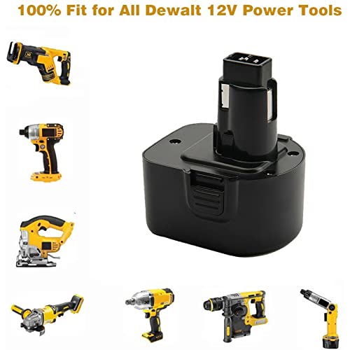 CEENR 4000mAh 12V Battery Compatible with Dewalt 12 Volt Battery XRP DW9071 DW9072 DC9071 DE9037 DE9071 DE9072 DE9074 DE9075 Replacement for Dewalt 12 V Cordless Power Tools - 2 Pack Ni-Mh