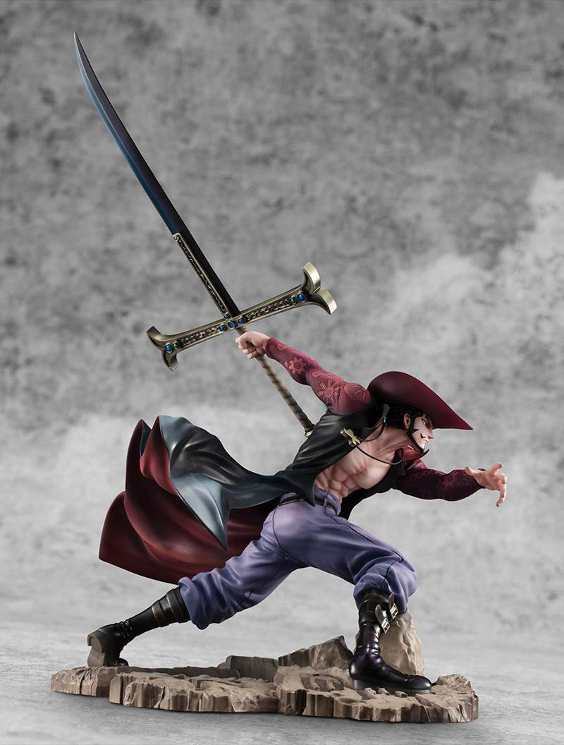 AZIQUAN 34CM Anime Figure One Piece Dracule Mihawk Figurine Combat GK PVC Action Figure Toy Around Collectible Model Doll Desktop Model Ornaments Gift