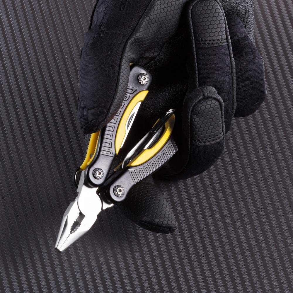 Bundle of 2 Items - Pocket Knife - Survival Military Foldable Knife - Best Outdoor Camping Hunting Bushcraft EDC Folding Knife - Mini Multitool Knife 12 in 1 - Small Pocket Multi Tool with Pliers