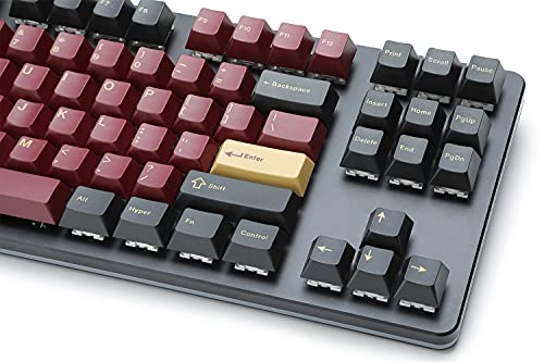 DROP GMK Redsuns Red Samurai Custom Mechanical Keyboard Keycap Set - 153-keys, Doubleshot, Cherry Profile, for 60%, 65%, TKL, Full-Size Layouts, and More (Red, Base Kit)