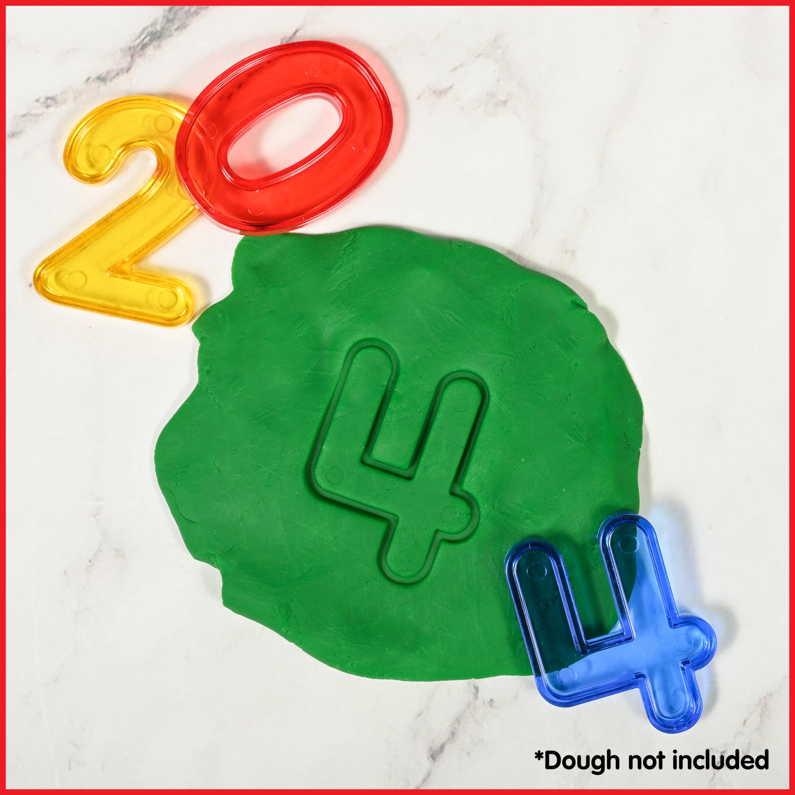 edxeducation Transparent Numbers Set - Mini Jar Set of 40 - Colorful, Plastic Numbers - Light Box Accessory - Sensory Play - Math Manipulative for Kids