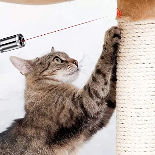 HEYPOMAX Cat Laser Toy, Cat Toys for Indoor, Laser Pointer Cat Toy, Laser Pointer for Cat and Dogs Chase Play, Keep Cat Busy Burning Fatus, USB Charging, 5 Switchable Patterns