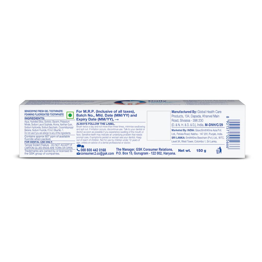 Sensodyne Sensitive Toothpaste - 150g FRESH GEL