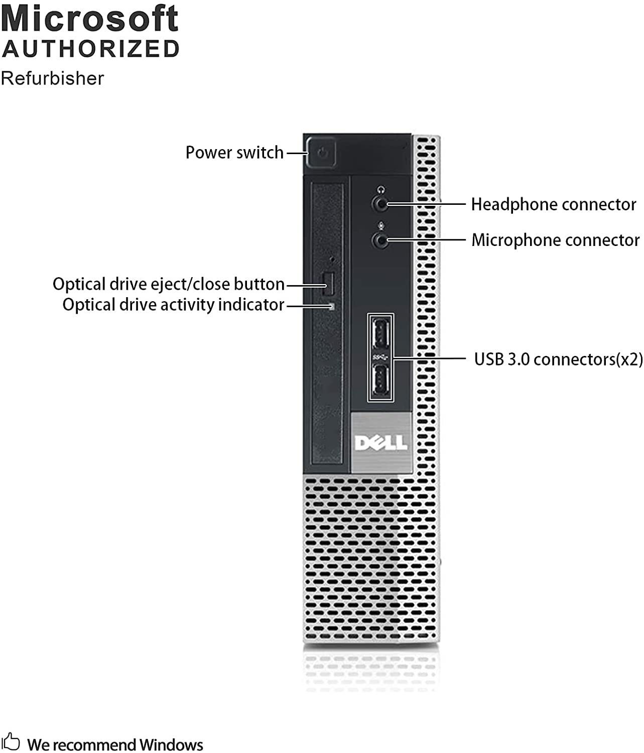 Dell Optiplex 9020 USFF PC, Intel Core i5-4570S, 8GB Ram, 512GB SSD WiFi, DVD-RW, 24 LCD, Windows 10 Pro (Renewed)
