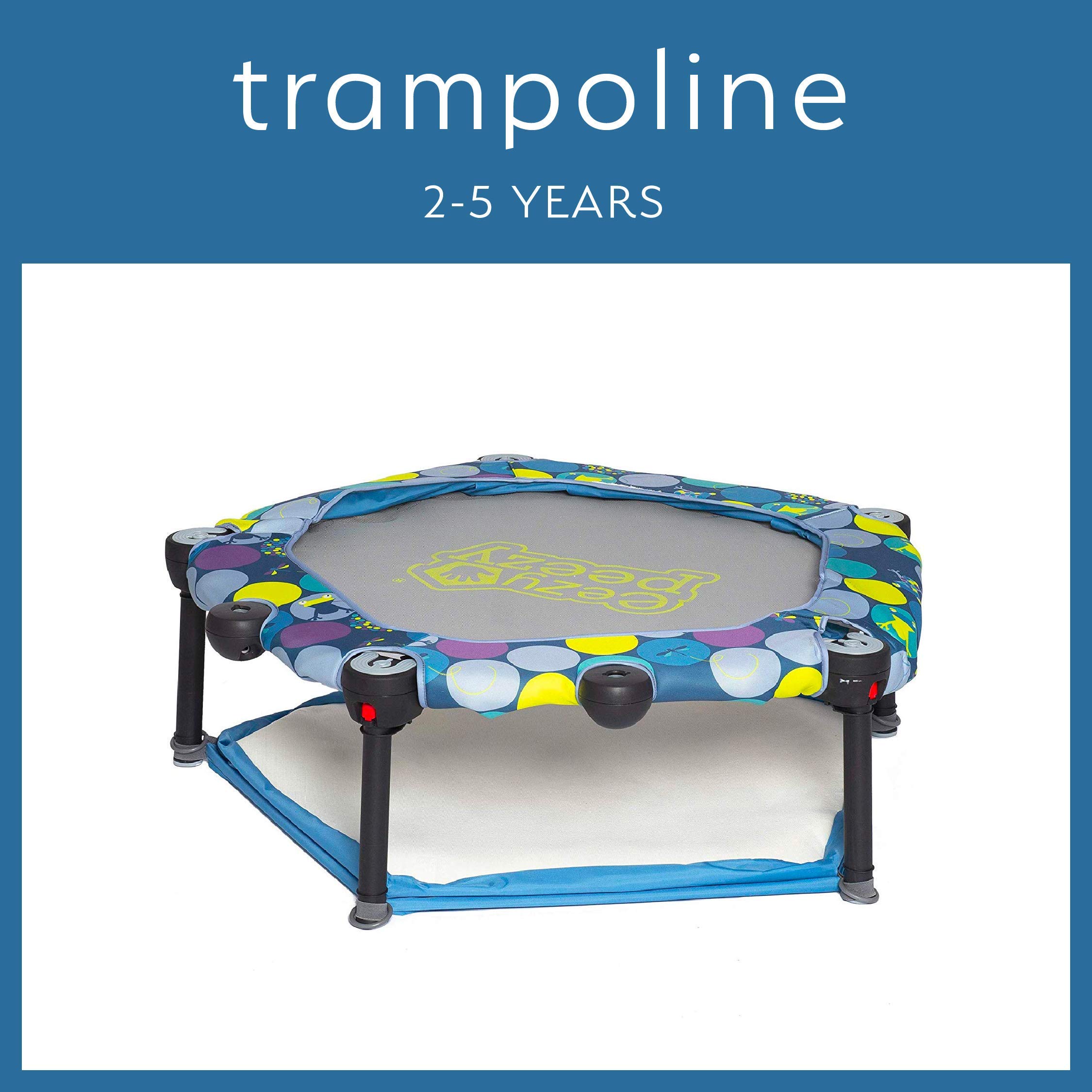 Eezy Peezy 3 in 1 Folding Ball Pit and Bouncer - Ball Pit Tent and Trampoline with Handle - Ages 10 Months to 5 Years