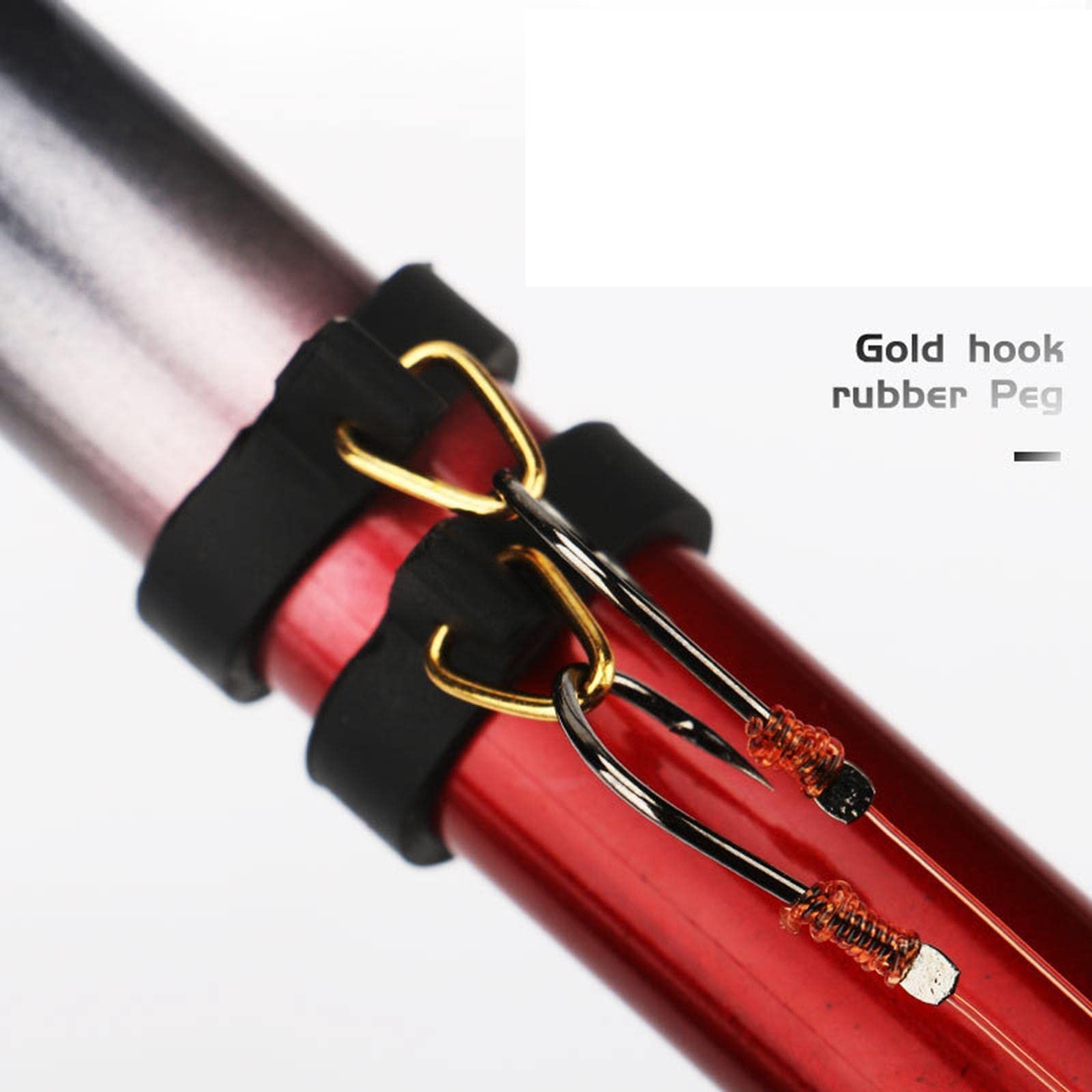 B Baosity Fishing Hook Secure Holder Lure Accessories Jig Hooks Safe Keeping for Fishing Rod Tool, Golden Medium