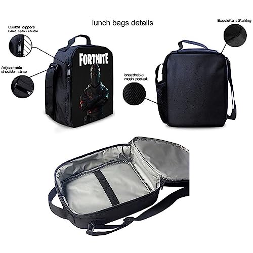 ERUABDB Study 3-Piece School Bag Backpack, Suitable for Teenagers Boys And Girls Travel Study Backpack And Lunch Box And Pencil Bag