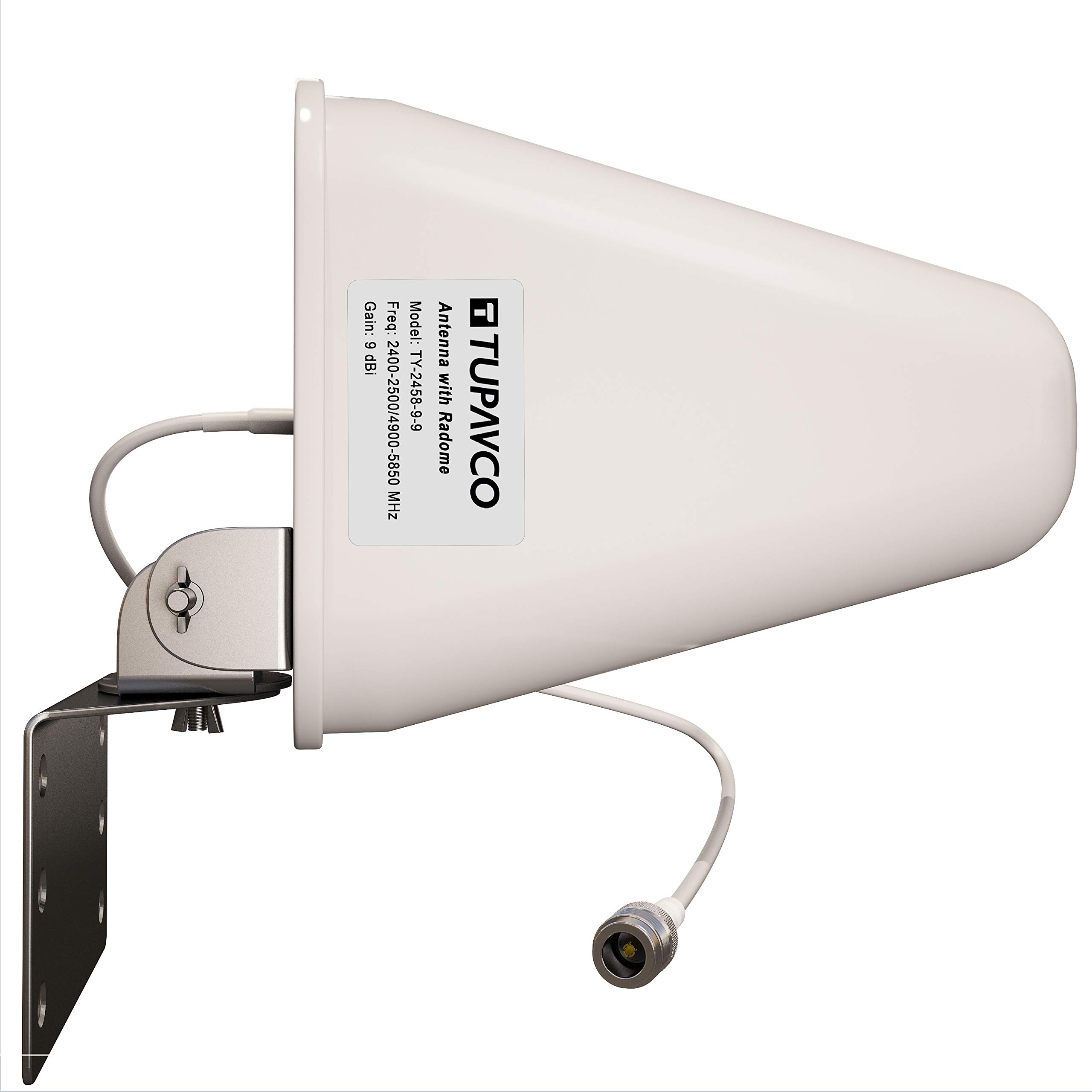 Tupavco DB541 WiFi Antenna Dual Band - (2.4GHz) and (5GHz/5.8GHz) 9DBI - Medium Range Directional (not-Yagi) Wireless LAN Network Antenna, White