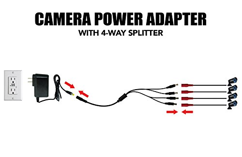 Night Owl Security Camera Power Adapter with 4-Way Power Splitter
