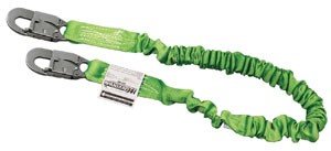 Honeywell 216M-Z7/6FTGN Miller Single Leg Z7 Maynard II Shock Absorbing Lanyard with Locking Snap Hooks, Warning Flag and Red Core Wear Indicator, 6', Green