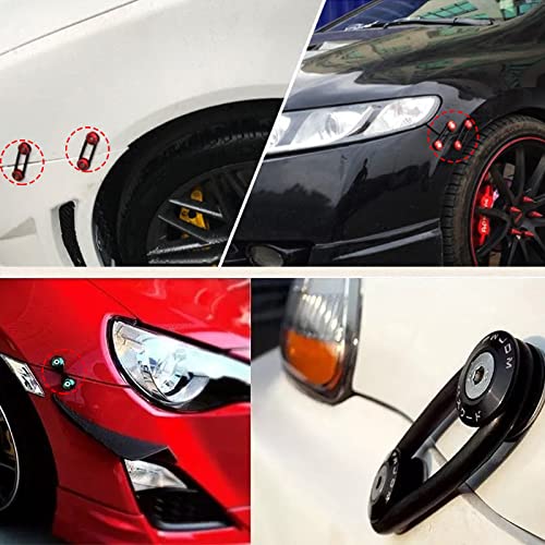 Heart Horse Rear Tow Towing Hook for Universal Car, JDM Bumper Quick Release Front Rear Bumper Fasteners, Decorative Tow Strap Personalized with Chinese Slogan (Black)