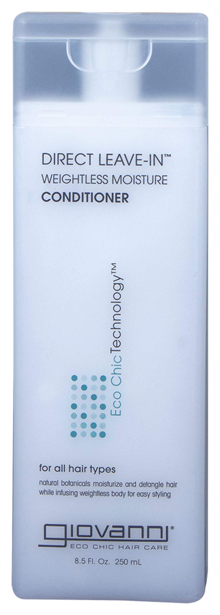 GIOVANNI COSMETICS Eco Chic Direct Leave-In Conditioner Weightless Moisture Conditioner - Proteins & Vitamins to Moisturize, Nourish and Detangle Your Hair (8.5 Ounce / 250 ml - PACK OF 2)