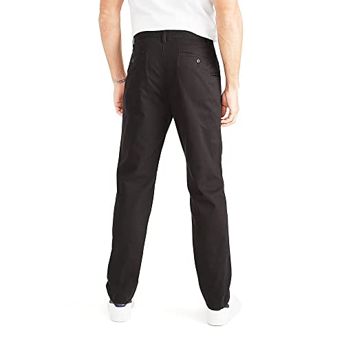 Dockers Men's Straight Fit Perfect Chino Pant, Mineral Black (Waterless), 36W x 32L